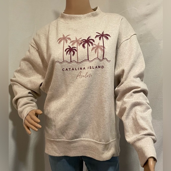 Techstyles | Tops | Catalina Island Beige Sweatshirt | Poshmark